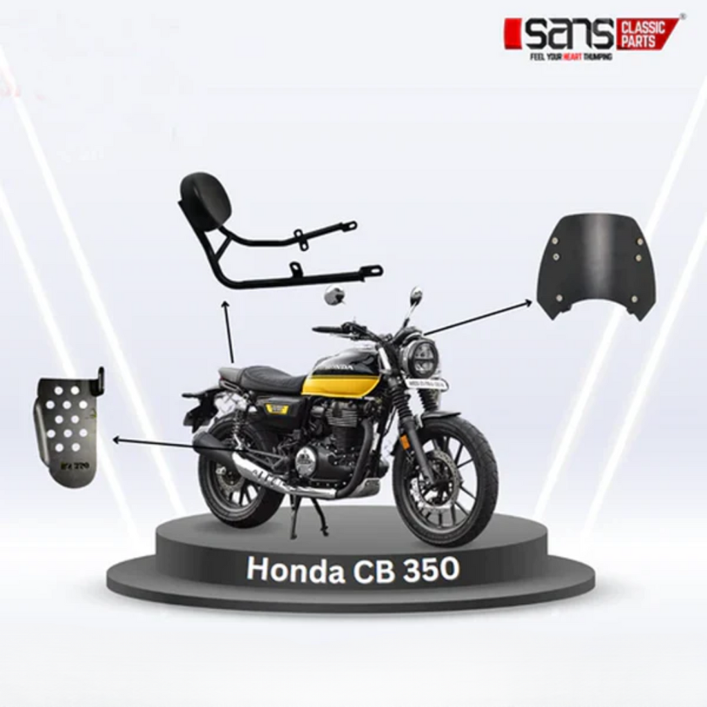 Honda CB 350 Footrest, Backrest & Visor Combo – Sans Classic Parts