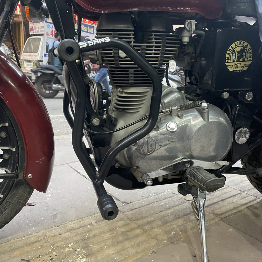 Double Slider Crash Guard For Royal Enfield Classic 350 & Thunderbird ...