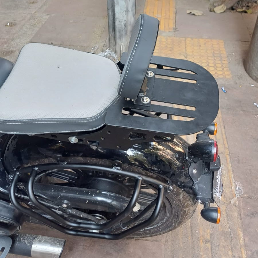 Top Rack Plate PU Cushion Backrest for Jawa 42,Jawa 42 2.1,Jawa Classi ...