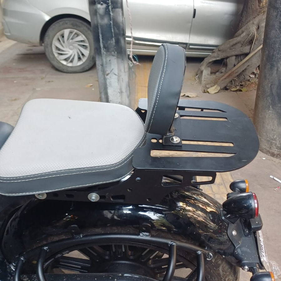 Top Rack Plate PU Cushion Backrest for Jawa 42,Jawa 42 2.1,Jawa Classi ...