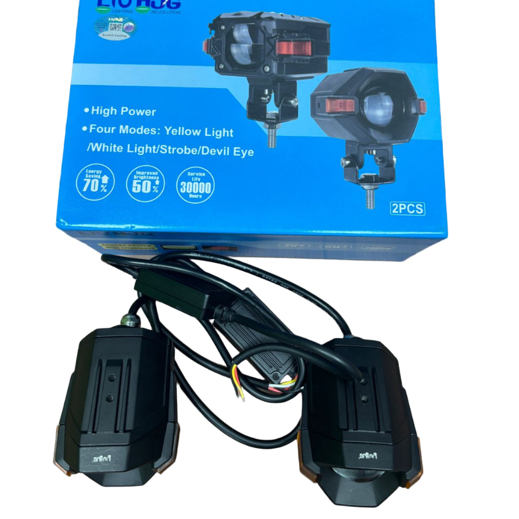 HJG NightBreaker Spaceship P97 Dual Projector Lens Foglight 100W Dual ...