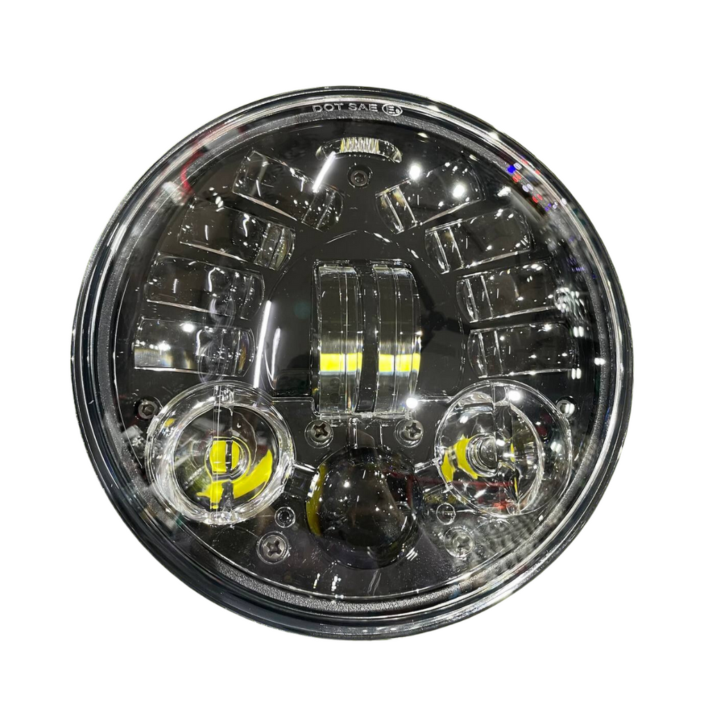 110 Watt Butterfly LED Headlight for Jawa 42 Bobber, Yezdi Roadster, H ...