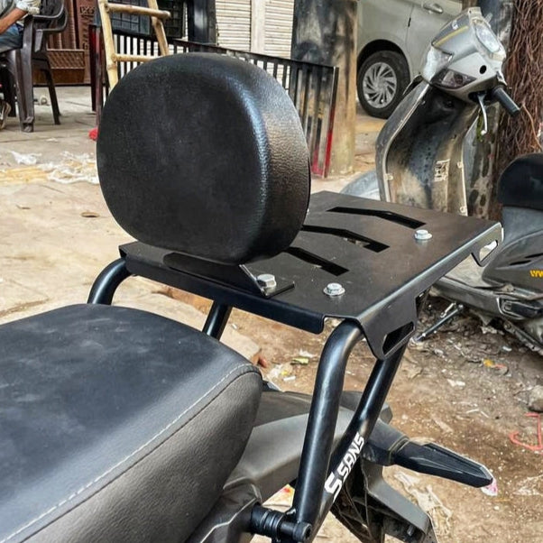 Top Rack with Plate and Cushion Backrest for Honda Hness CB 350 & RS 3 ...