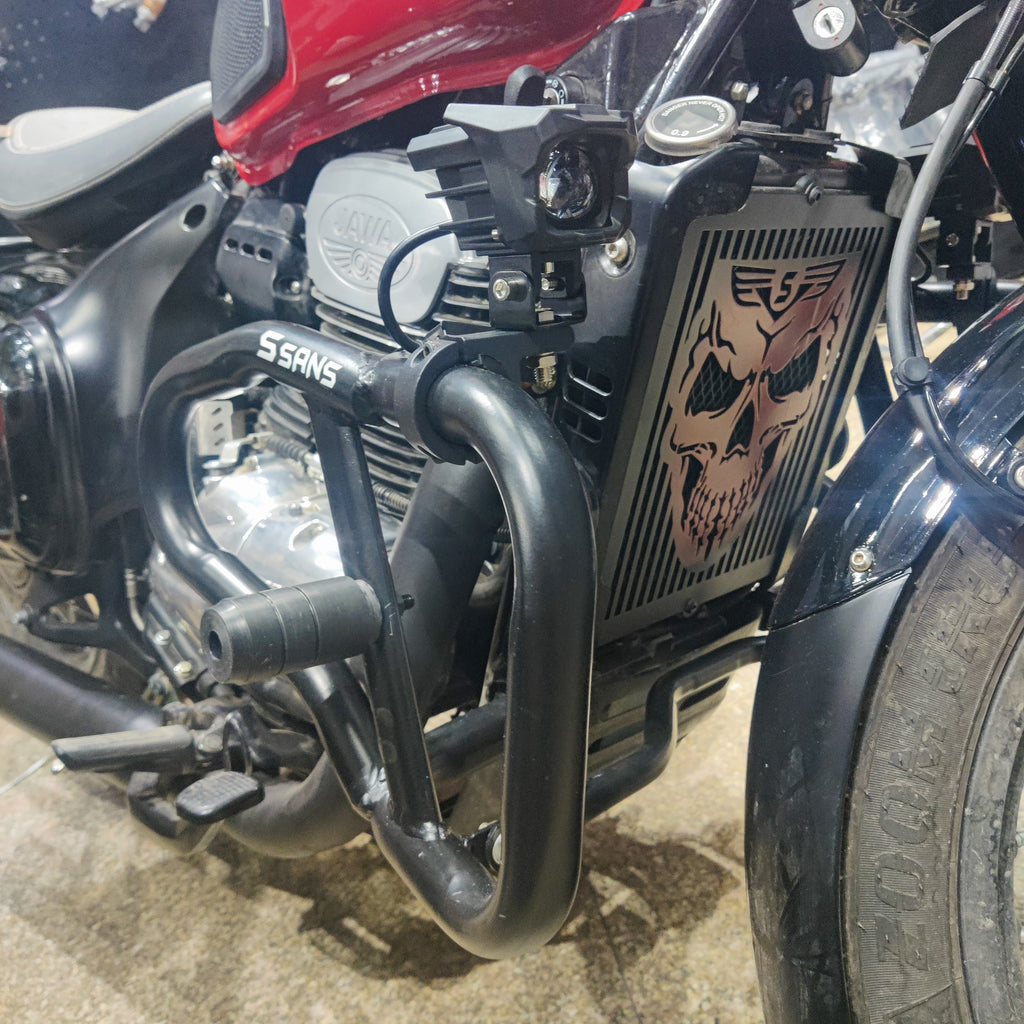 Special Edition Cross Crash Guard with Delrin Sliders (Round) for Jawa ...