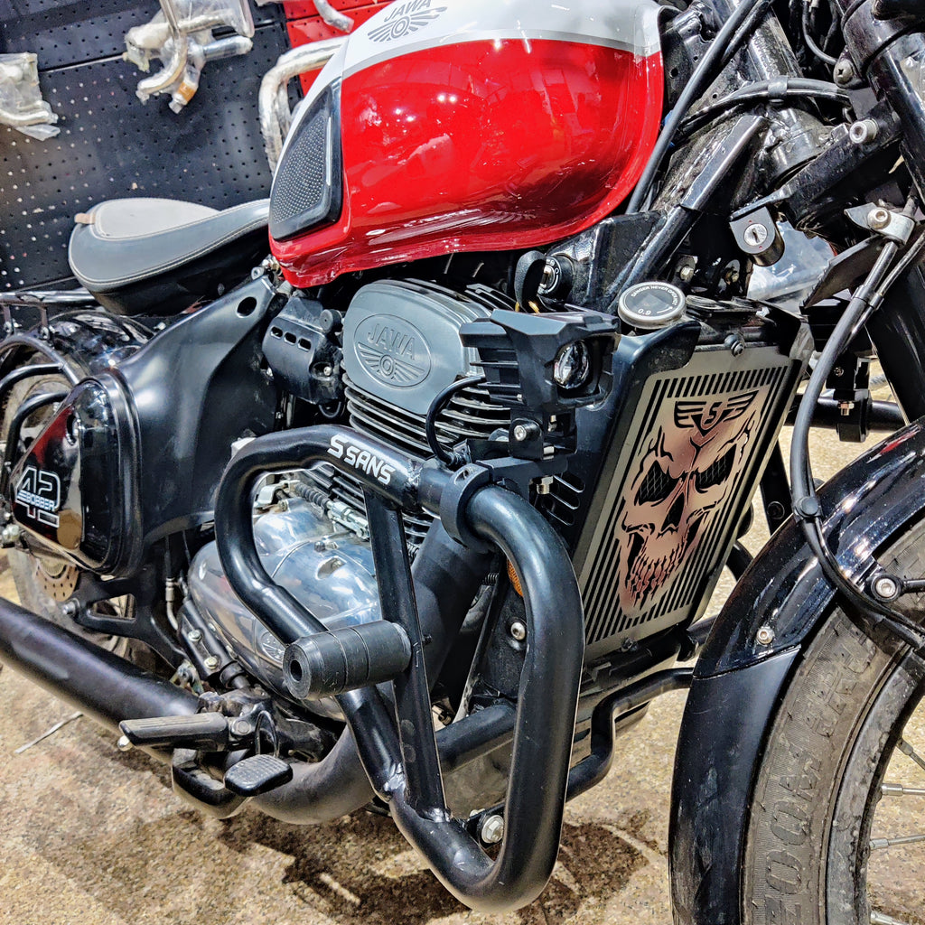 Special Edition Cross Crash Guard with Delrin Sliders (Round) for Jawa ...