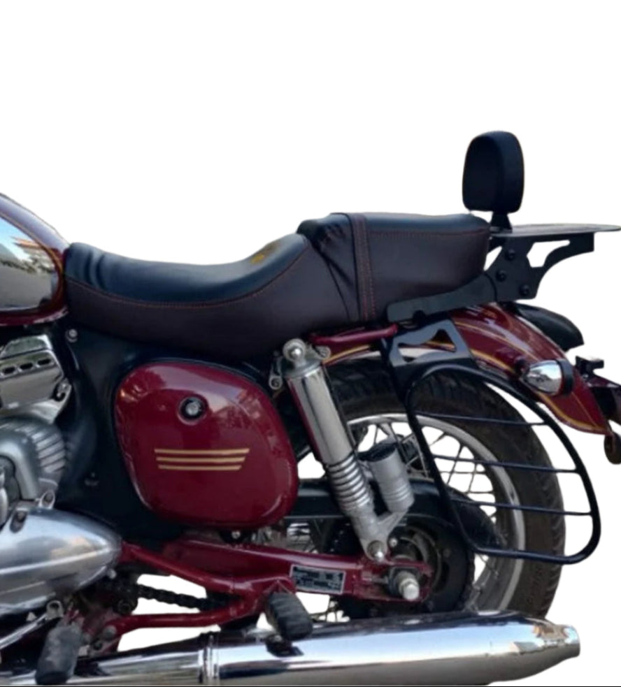 Ultra Cushion Dual Color Seat & Top Plate Backrest for Jawa 42, Jawa 4 ...